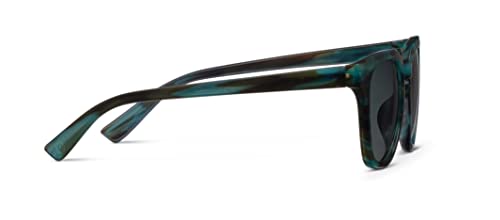 Peepers by PeeperSpecs Women's Pisa Cat Eye Polarized, No Correction Sunglasses, Teal Horn, 54 + 0