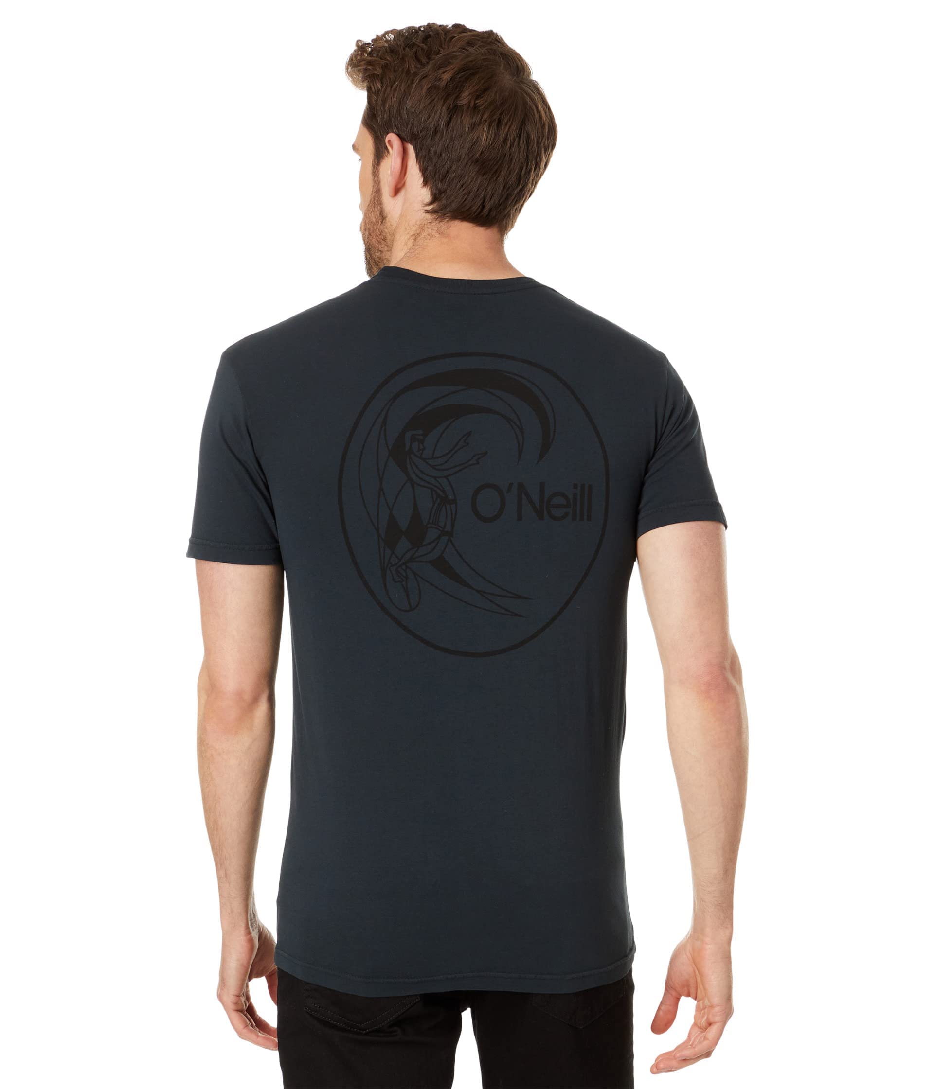 Mens Ripple Graphic Short Sleeve T-Shirt, Turquoise, L