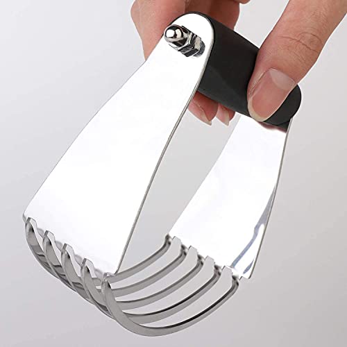 Pastry Cutter, Stainless Steel Dough Blender, Heavy Duty Pastry Blender and Dough Cutter with Blades for Butter, Pie Crust and Cake