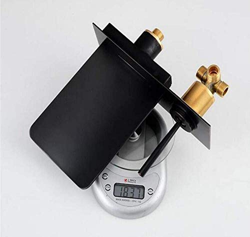 ShiSyan Y-LKUN Chrome Brass Faucetled Basin Faucet Bathroom Concealed Hot and Cold Waterfall Faucet Black