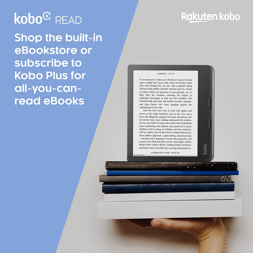 Kobo Libra 2 | eReader | 7โ Glare Free Touchscreen | Waterproof | Adjustable Brightness and Color Temperature | Blue Light Reduction | eBooks | WiFi | 32GB of Storage | Carta E Ink Technology | White