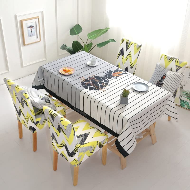 Modern Europe Lattice Printing Dining Tablecloth for Table Home Decoration Waterproof Dustproof Rectangular Tablecloth A10 140x210cm