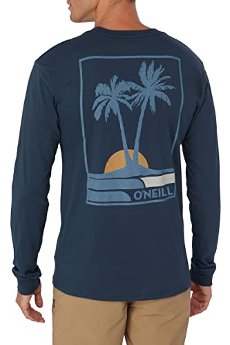 Mens Split Endz Graphic Long Sleeve T-Shirt, Navy, L