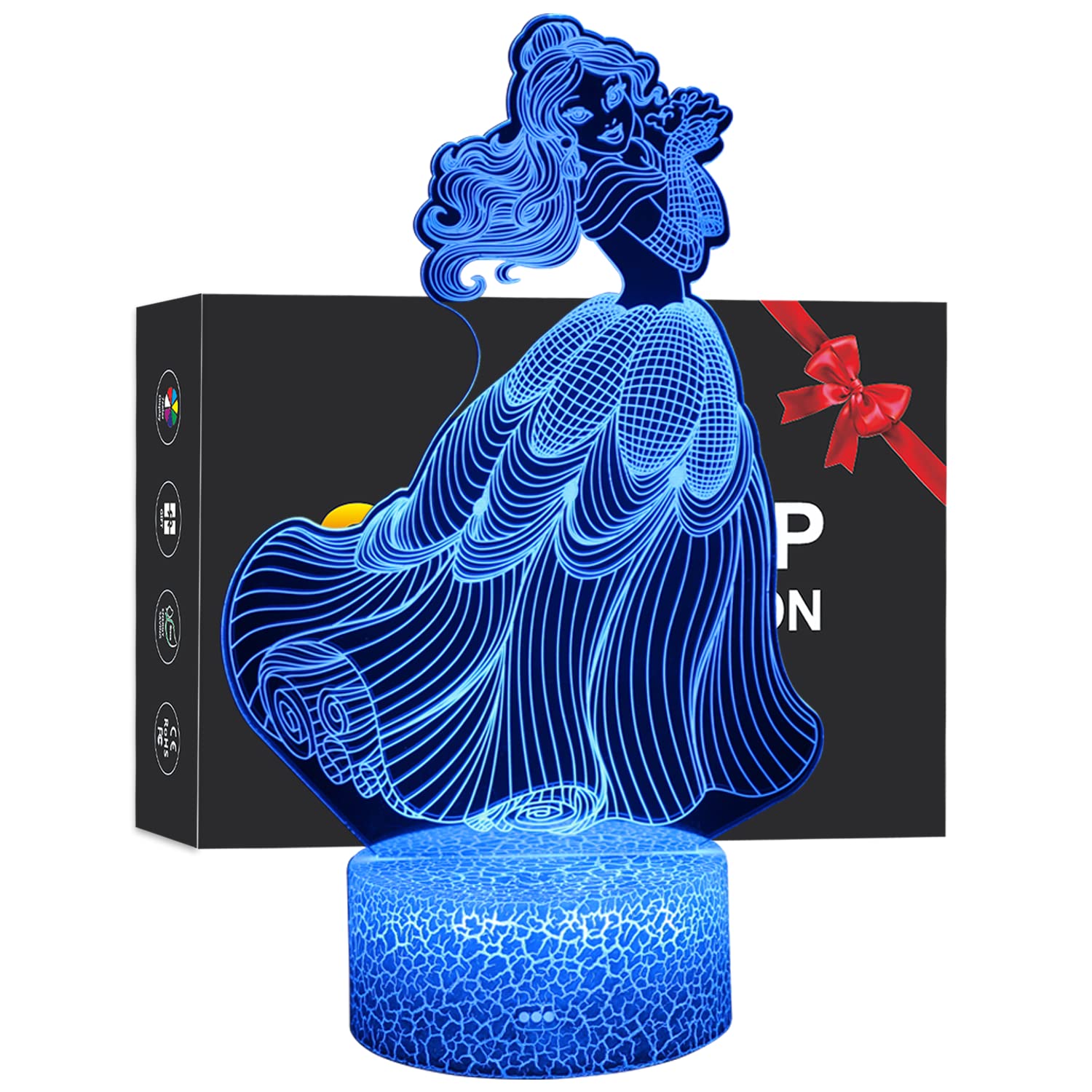 MELAO Basketball 3D Led Illusion Lamp Slam Dunk Night Light for Kids Remote & Smart Touch 16 Colors Changing Shooting A Basket Toys Gifts with Acrylic+ABS Base for Basketball Lovers