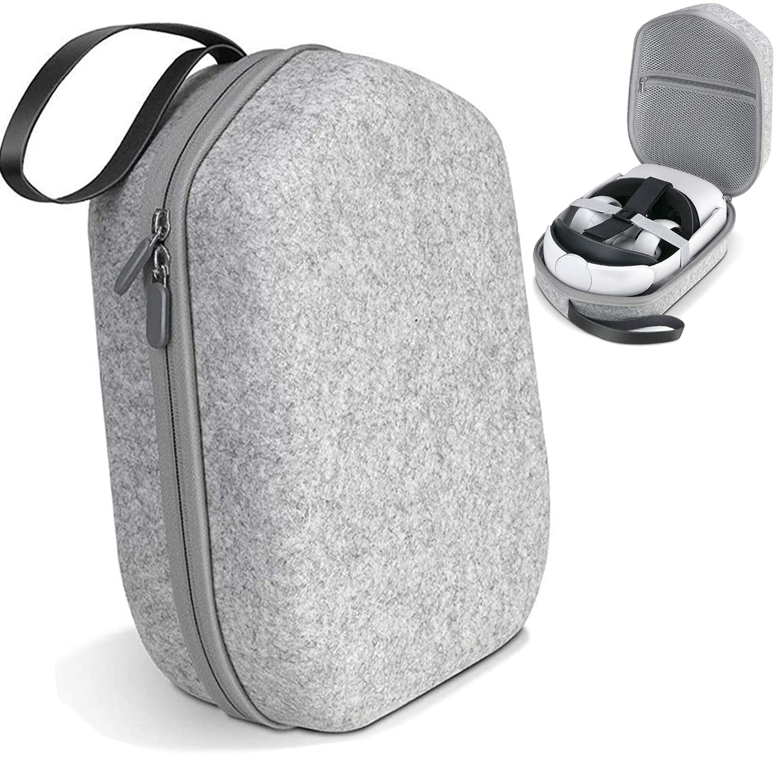 NINKI Travel Carrying Case Compatible Oculus Quest 2 VR Headset & Controllers Accessories Carrying Case, Hard Protective Bag Storage Oculus Quest 2 Case for Oculus Quest 2 Carrying Case Elite Strap