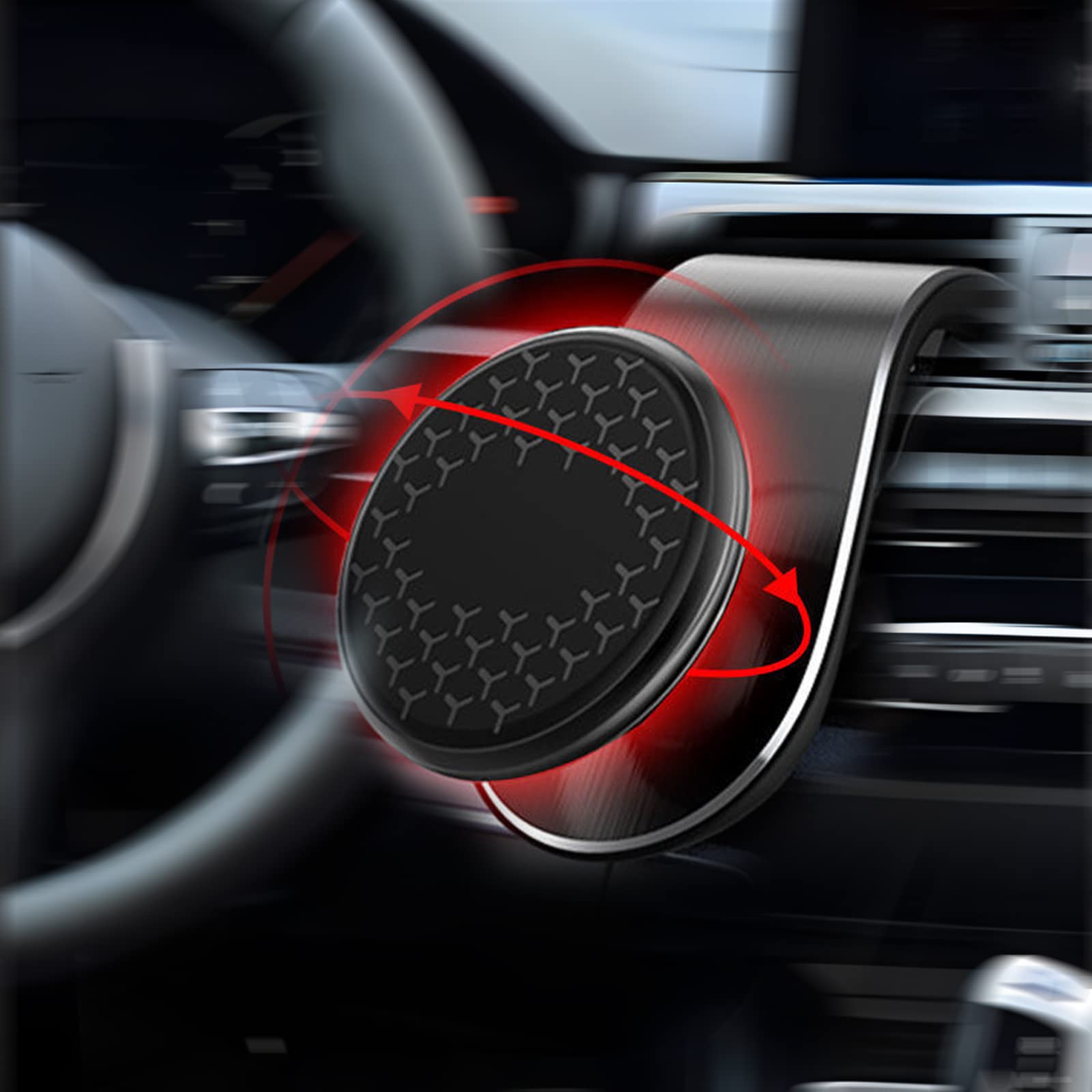 Patonu Car Magnetic Phone Holder,Universal Navigation Holder, Car Air Outlet Holder, 360°Adjustable Universal Phone Holder(Black)