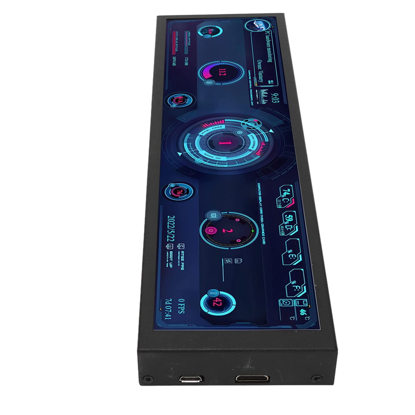Rengu 8.8 Inch IPS Display, Multifunctional Chassis Secondary Screen for Computer