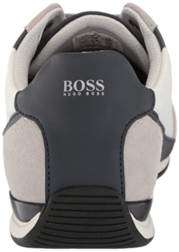 HUGO Boss Men's Saturn Profile Low Top Sneaker, Open White, 8