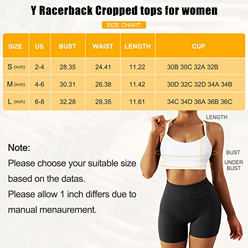 MOOSLOVER Women Strappy Sports Bra Crisscross Back Yoga Bras Padded Backless Medium Support Tops(L,#6 See Sheer(Y back)-215)