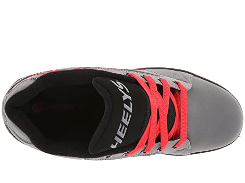 Heelys Men's Propel 2.0 Fashion Sneaker, Grey/Red/Black, 10 M US