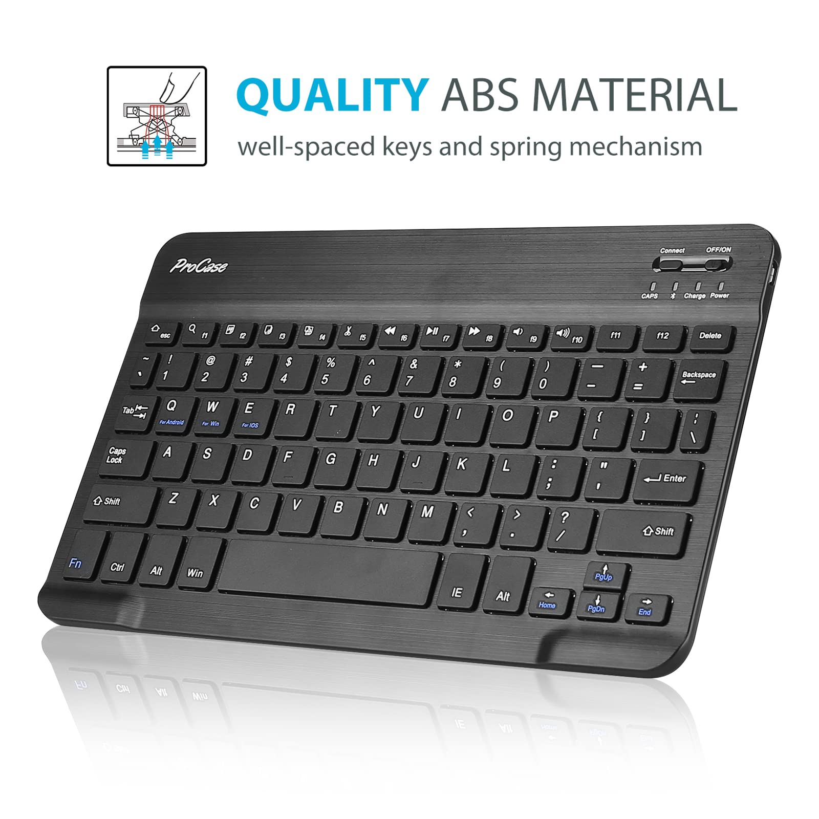 ProCase Case with Keyboard for iPad 10th Generation 10.9 inch 2022, PU Leather Case with Magnetically Detachable Wireless Keyboard for iPad 10th Gen A2696 A2757 A2777-Black