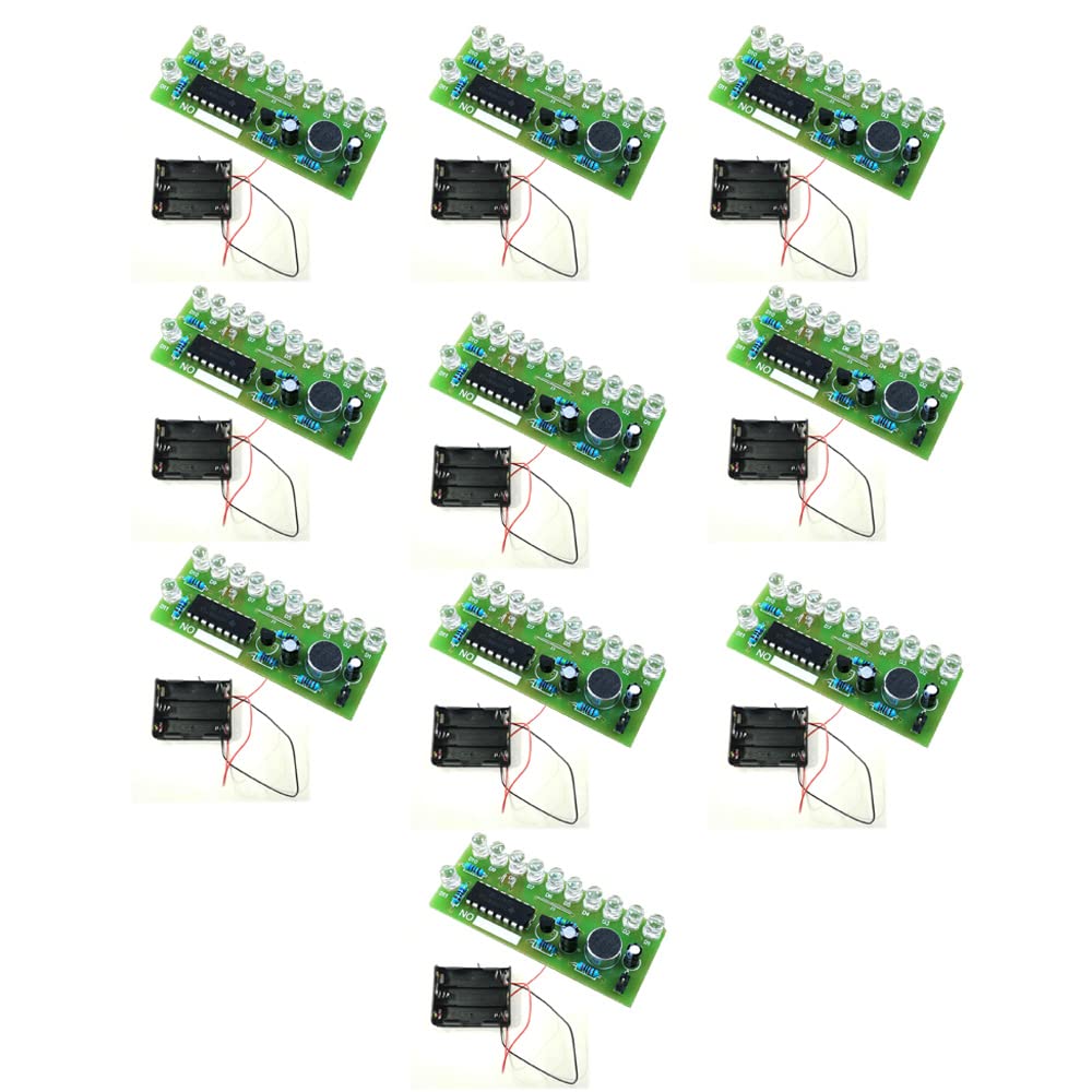 ISolderStore Colorful 10 LEDs Soldering Practice Board Electronic DIY Kits CD4017 Soldering Practice Kit for Teens Kids Adults