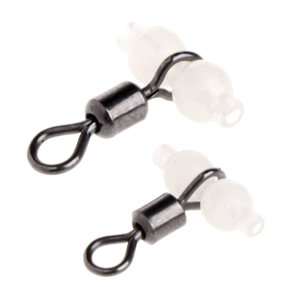 heaven2017 Set of 20 Luminous Fishing Tackle Connectors 3-Way Rolling Swivels Accessories S
