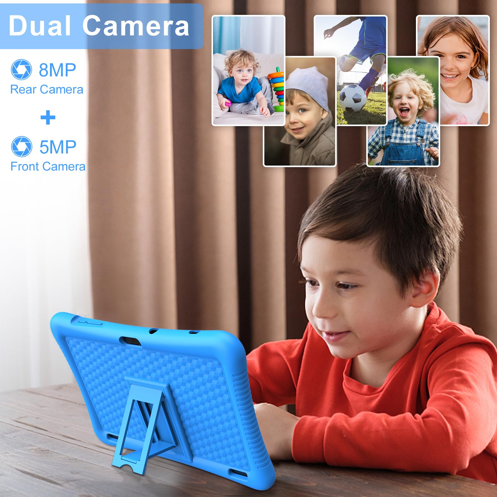 Kids Tablet 10 in Android 13 Tablet for Kids Toddler Tablet Childrens Tablet Age 3-12 Quad Core 3GB RAM 32GB ROM with Parental Control, Pre-installed Kids Educational APP,HD Screen,Dual Camera