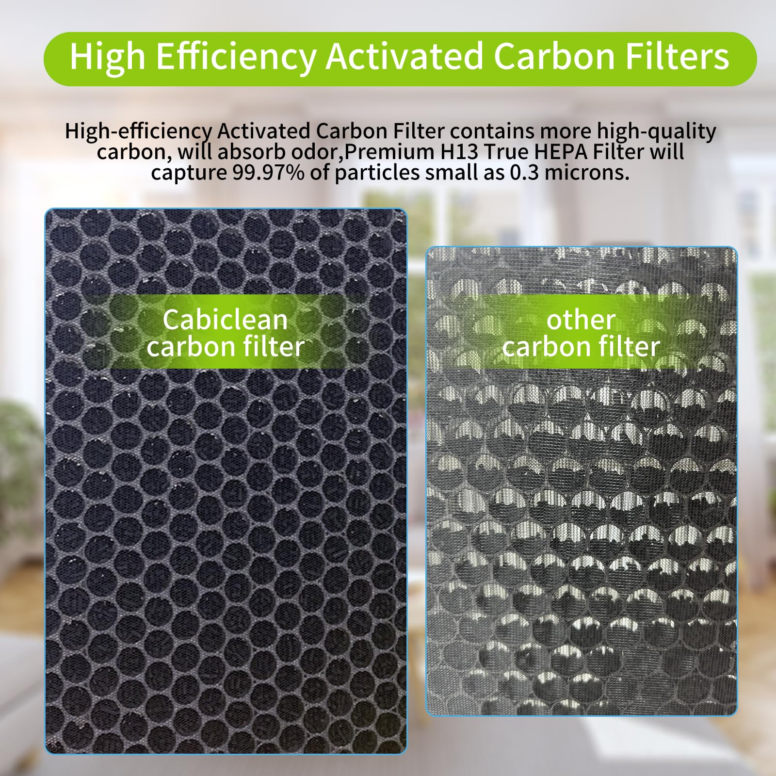 Pmosata 2 pack HY4866 Replacement Filter Compatible with MORENTO HY4866 Air Purifier and YIOU M1 Air Purifier,upgrade 2-In-1 H13 Ture HEPA Filter