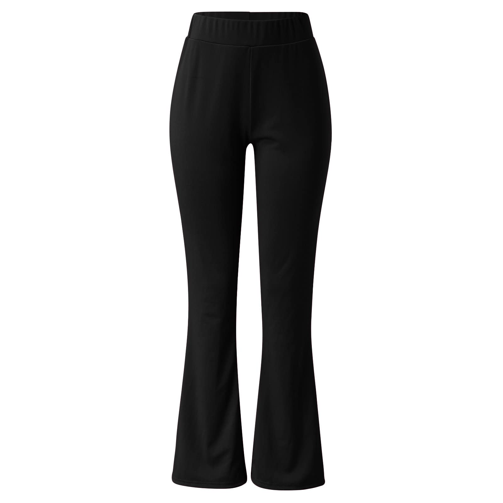 No Boundaries Yoga Pants Plus Size Women's Casual Summer Solid Elastic High Waist Slim Pant Yoga Stretch Pencil Pants Black