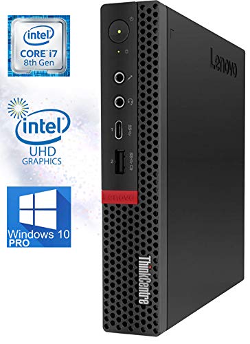 Lenovo ThinkCentre M920Q Tiny, Quad-Core i7-8700T Upto 4GHz, 16GB RAM, 512GB M.2, 4K 3-Monitor Support DisplayPort, HDMI, WiFi, Bluetooth - Windows 10 Pro (Renewed)
