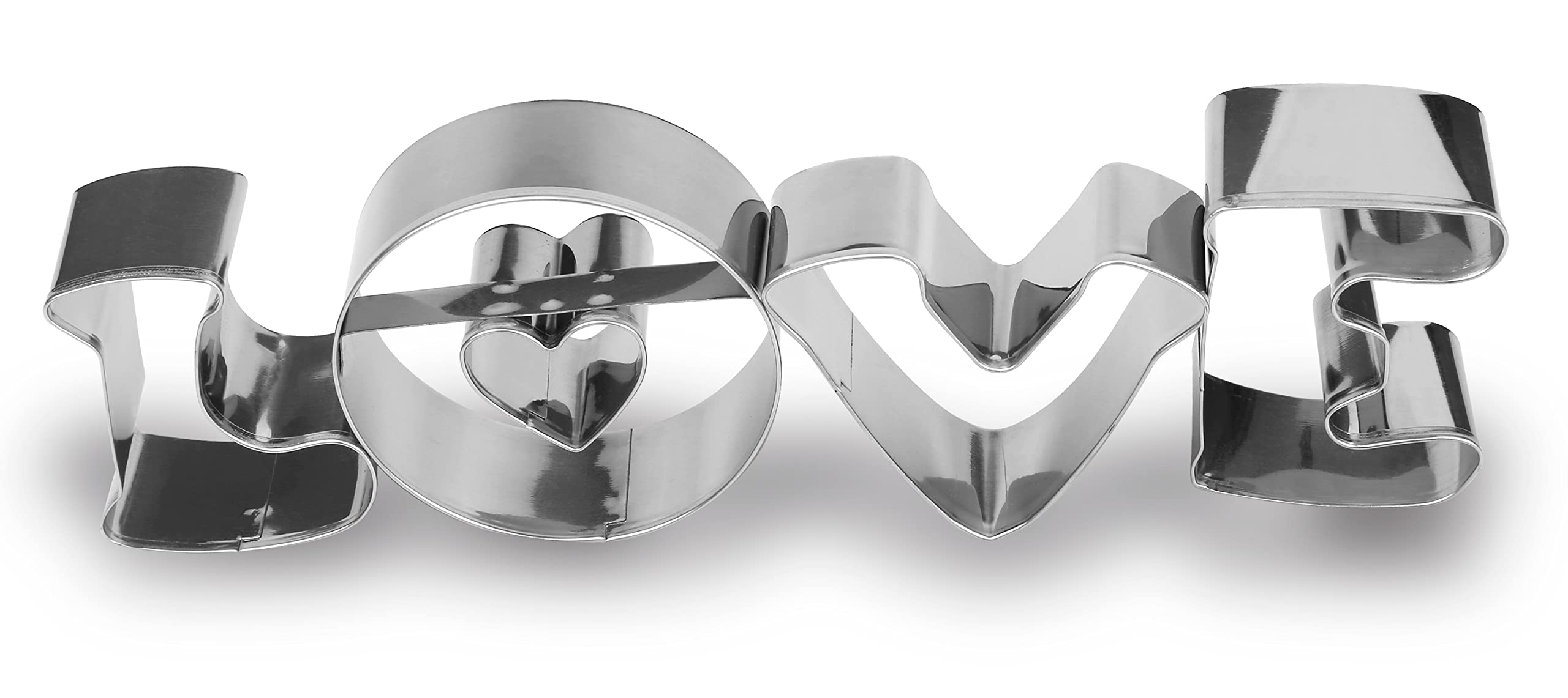 LOVE Cookie Cutter Set - Valentine Cookie Cutters,LOVE Shape Valentines Cookie Cutters for Baking,LOVE Set for Sandwich Cutter,Biscuit Cutter,Pastry Cutter(Valentines Day Cookie Cutters)