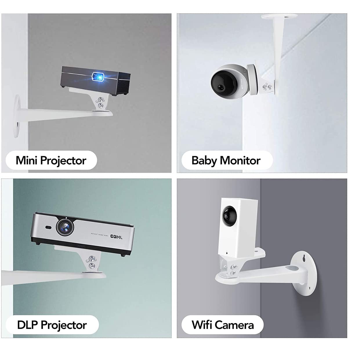 PUYREEINN Universal CCTV Security Camera Mounting, IP Camera Bracket, Aluminum Alloy Indoor Outdoor Wall Ceiling Mount for CCTV Security Cameras/IP Cameras/Dome Camera(1 Pack)