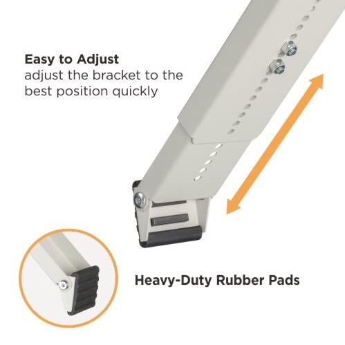 Mount Plus MP-AC-802L Window Air Conditioner Mounting Bracket | Easy to Install | Universal AC Mount | No Tools Required | Heavy Duty Steel Holds Up to 220lbs | All Weatherproof | Fits Hung Windows