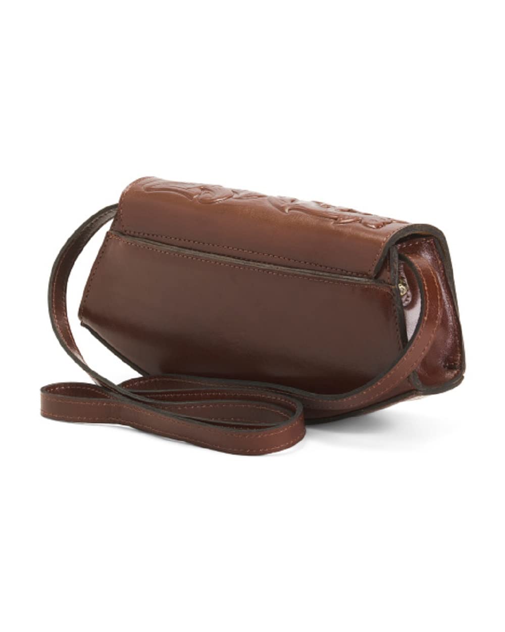 Patricia Nash Leather Handley Crossbody Floret Twist Closure