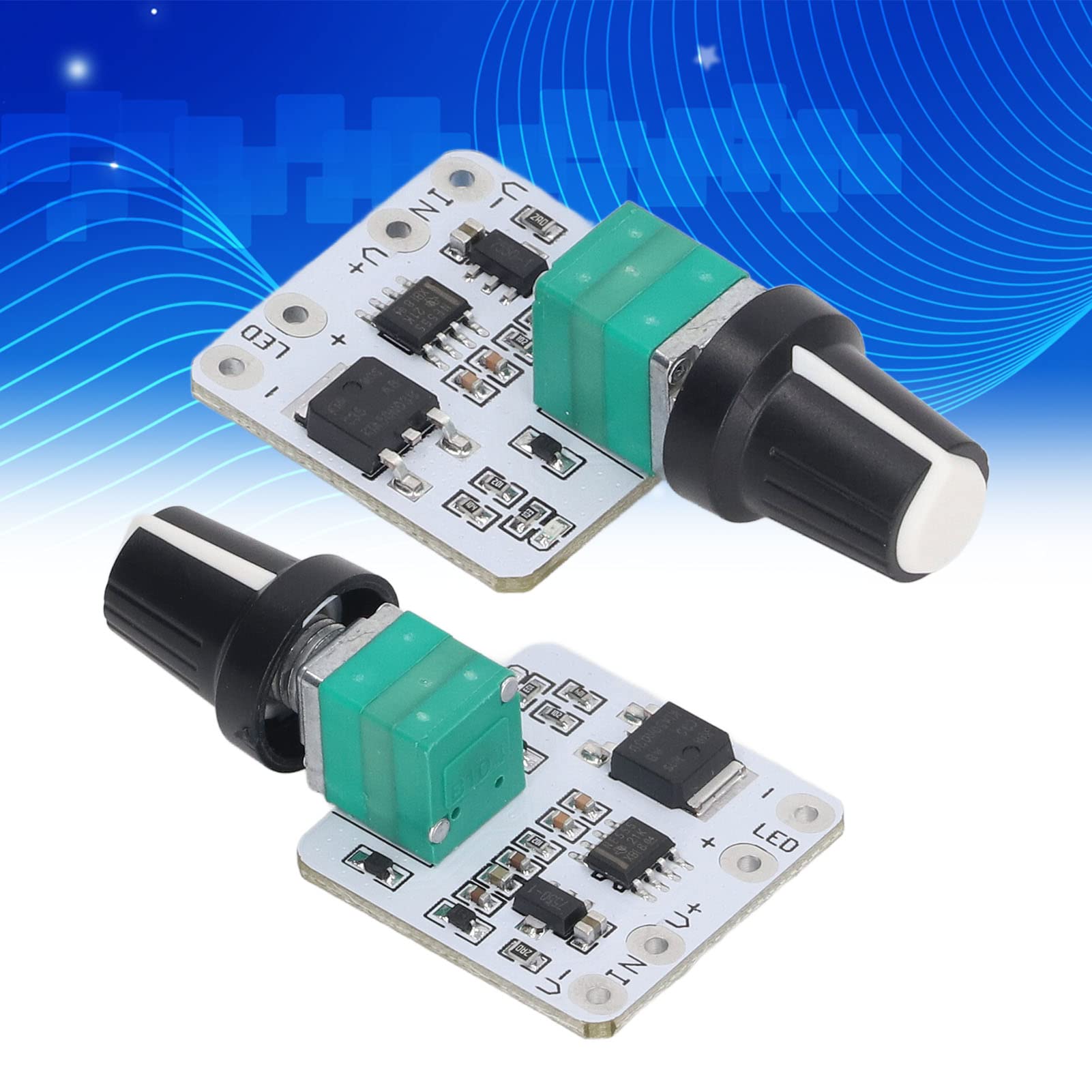 LED Dimmer Switch, Constant Voltage Knob Switch Dimmer 2Pcs for Control