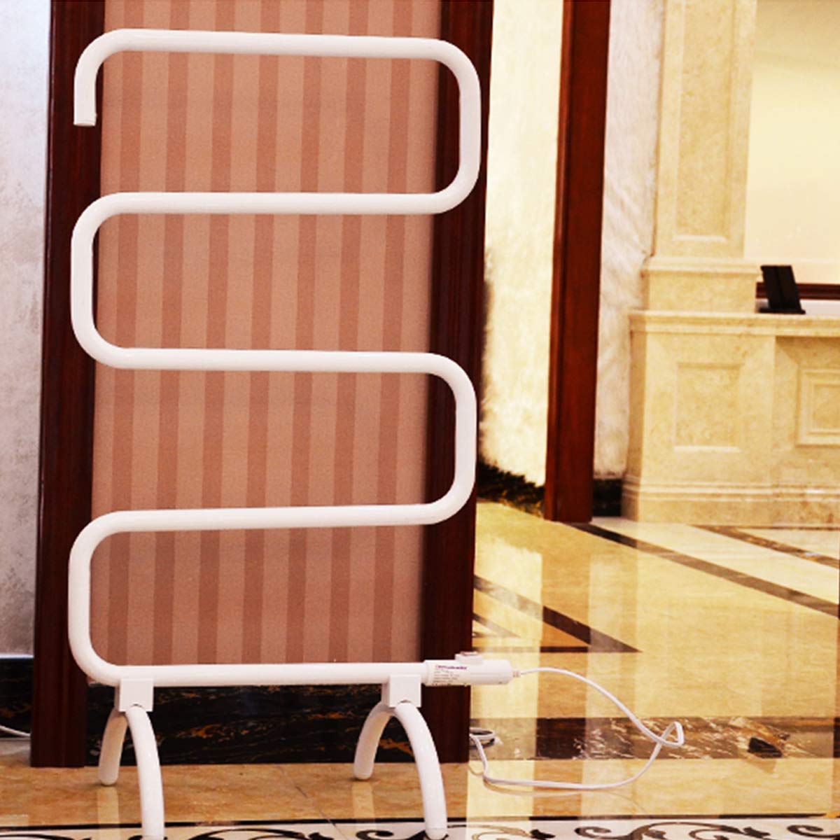 Homeleader Towel Warmer and Heated Towel Rack for Bathroom, 20.87'' x 2.36'' x 36.61'' White