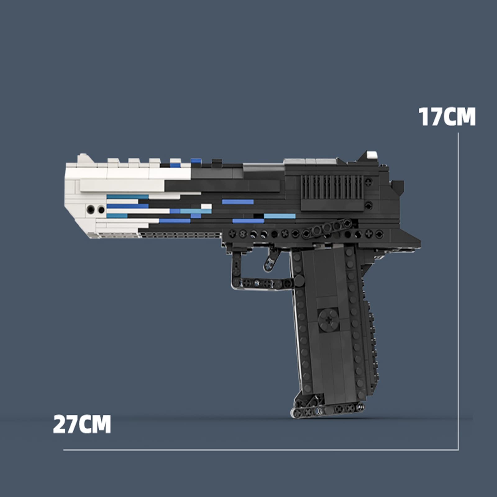 NOSTEA Technics Simulated Desert Eagle Shooting Toy Building Block, 900+ PCS, Toys Building Blocks Compatible with Lego Technic