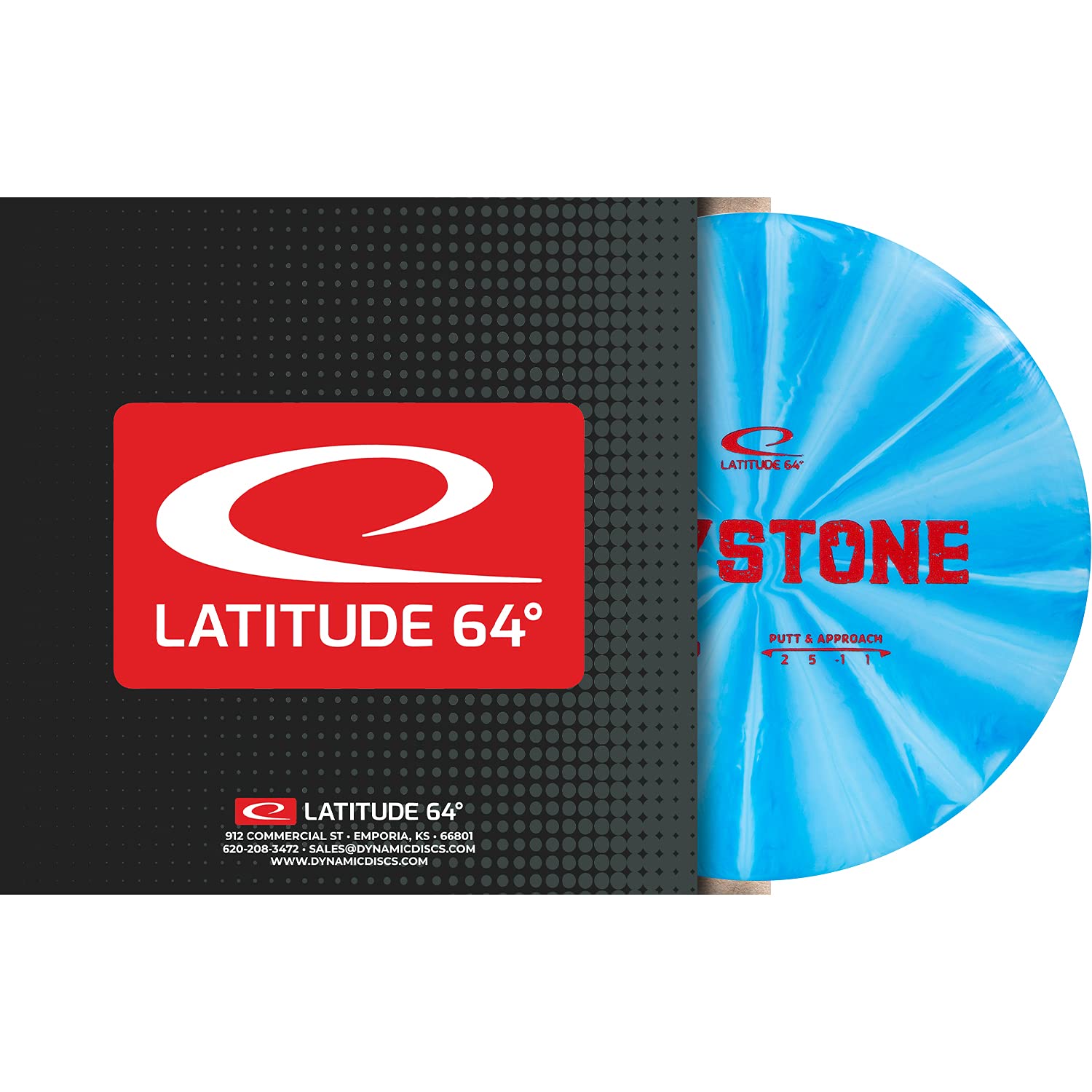 Latitude 64 Retro Burst Keystone Disc Golf Putter, Interactive Family Outdoor Games, Men and Women Frisbee Golf Putt & Approach Disc, 175g+, Red