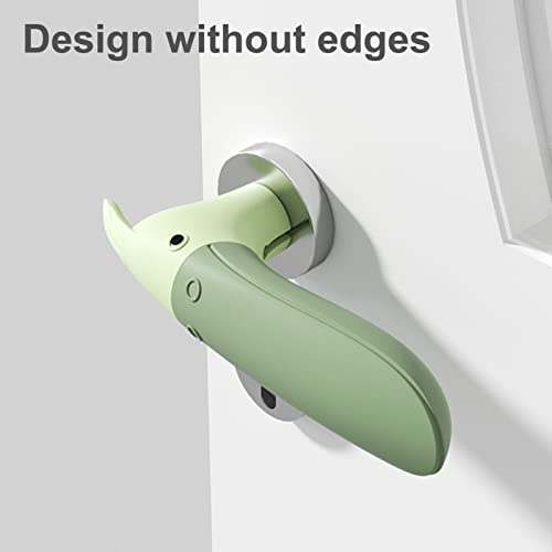 Reheyre Door Handle Covers, Non-Collision Silicone Door Handle Cover Innovative Reusable Baby Door Handle Protector Household Supplies Green