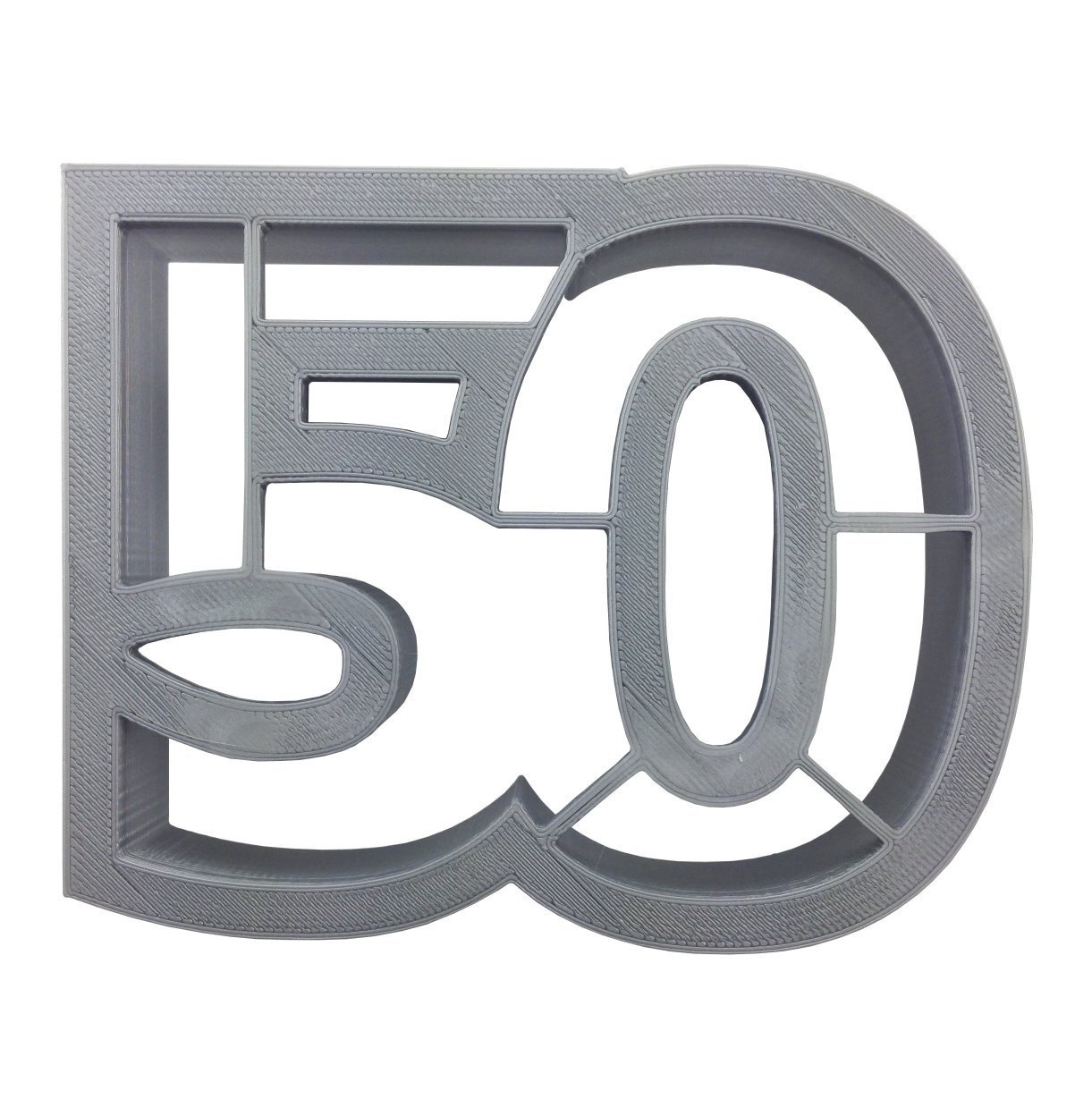 Number 50 Cookie Cutter 3.75 Inch - Hand Made in the USA (Colors May Vary) - CookieCutterCom