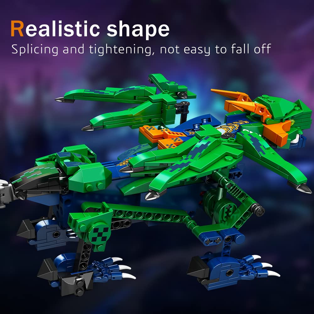 Mould King Dragon Toy Building Sets (Green)