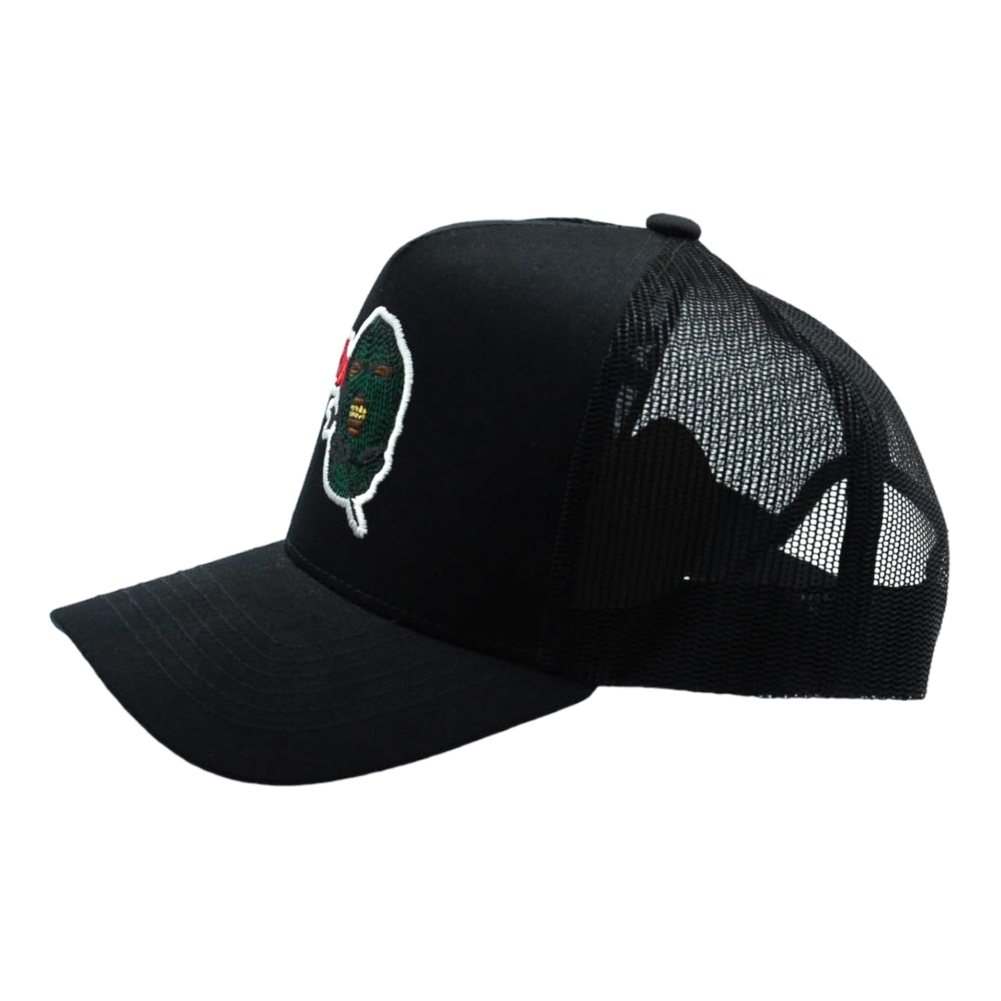 Muka Trucker Hats Women Men Streetwear Graphic Hats Smiley Face Trucker Hat Mesh Back Baseball Cap Adjustable Snapback Hat (Goat (Peach))