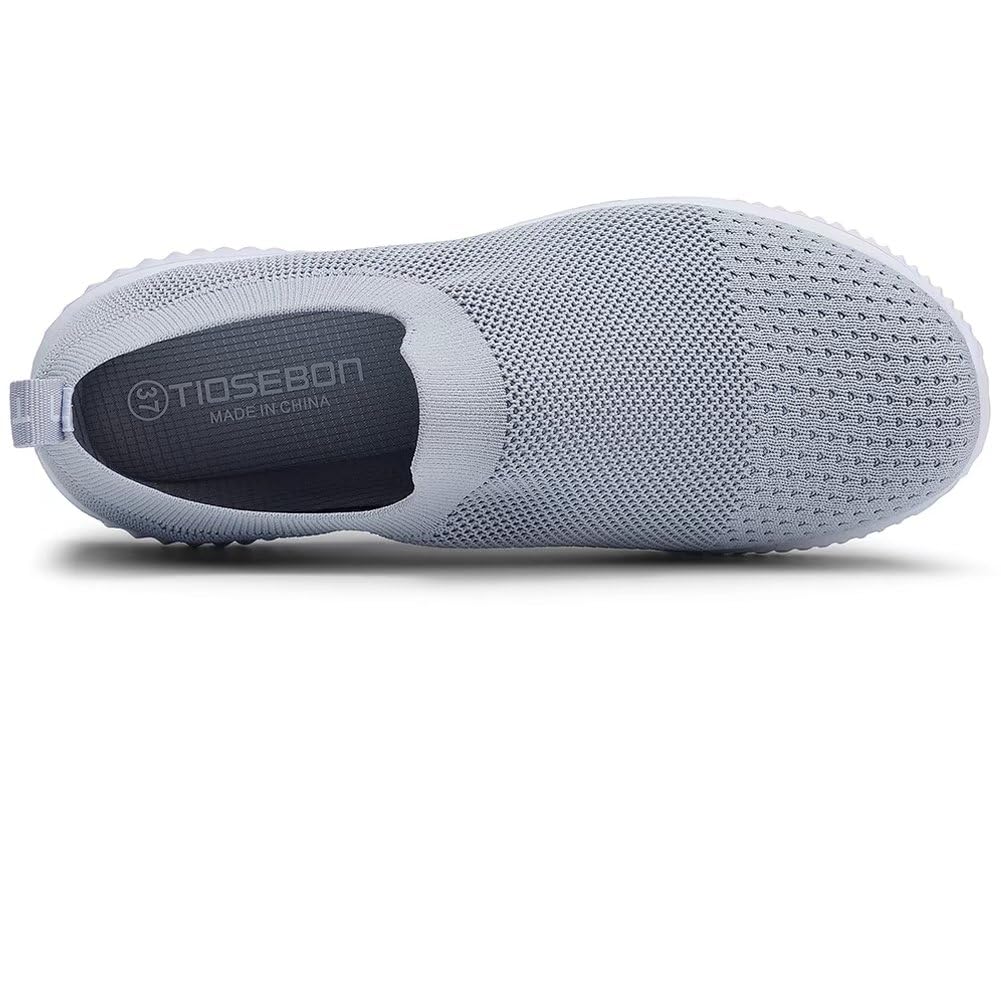 LANCROP Women's Walking Nurse Shoes - Mesh Slip on Comfortable Sneakers 6 US, Label 36 Grey