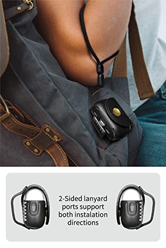 VogDUO Premium Protective Leather Case for Apple AirPods Pro 2 - Handmade Cover with Belt Loop & Lanyard Ports with Clip Holder for Bag Strap, Compatible with Apple AirPod Pro Gen 2 (Black)