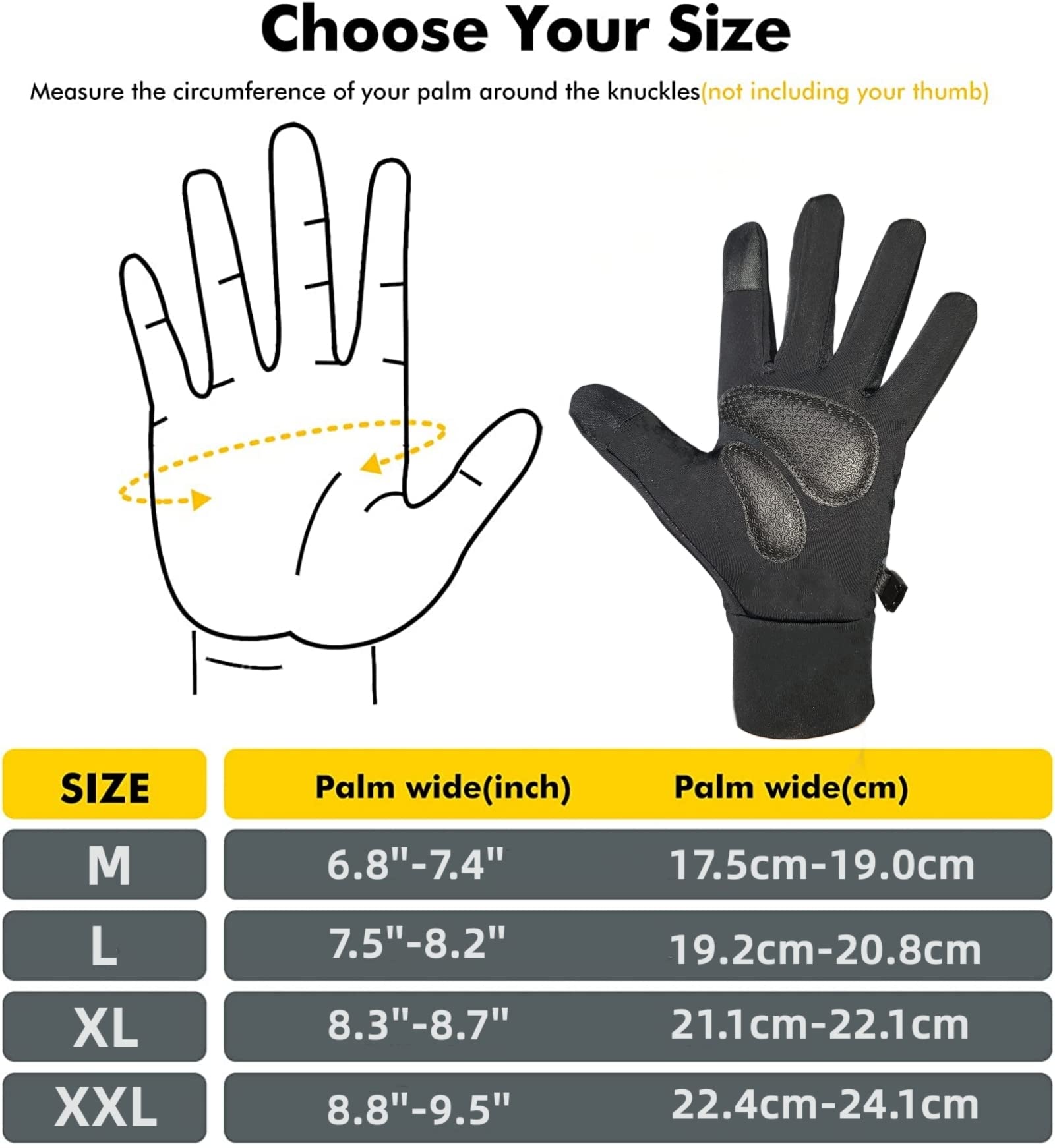 O-Fan Lightweight Running Gloves, Flexible Touchscreen Winter Gloves Liners for Men Women - Thin Cold Weather Warm Gloves for Driving Cycling & Sporting (Medium)