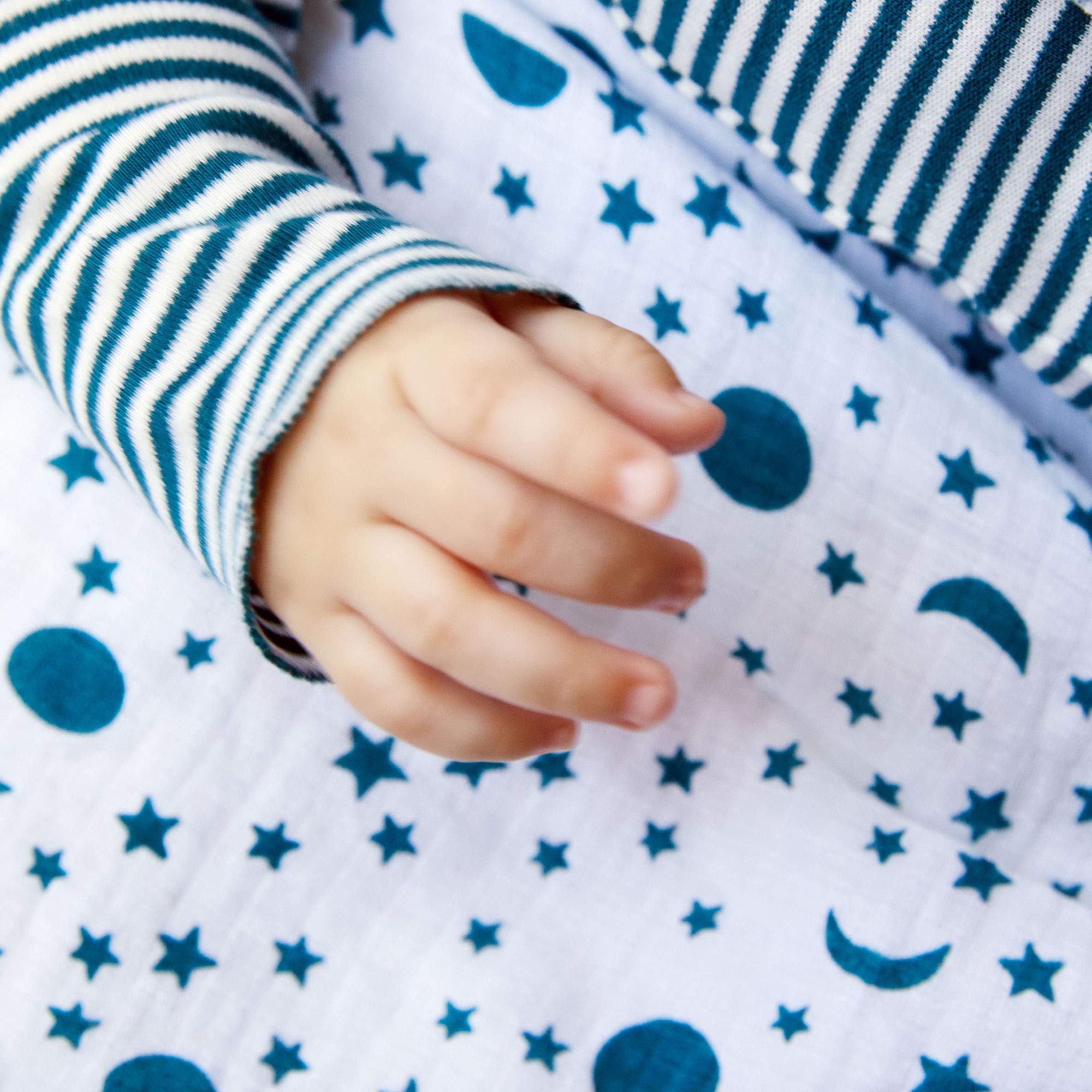 Oliver & Rain Organic Muslin Baby Boy Girl Unisex Swaddle Blankets 2 Pack Receiving Blankets Ostrich Print