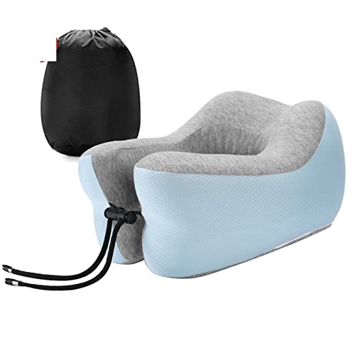 KIFRAL Neck Pillow U-Shaped Breathable Comfortable Memory Foam Travel Neck Pillow Adjustable Airplane Car Flight Pillow