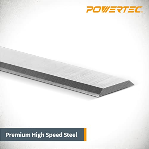 POWERTEC 128033 12-1/2 inch Planer Blades for Delta 22-560, TP305, TP400LS, 22-565, Replacement Planer Knives for 22-562, Set of 2
