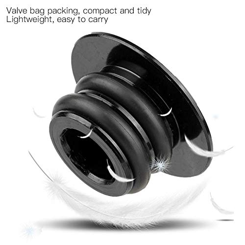 Metal Handlebar End Plug, Handle 1 Pair Easy to Replace Lightweight with Rubber Snap for Mountain and Road Bikes(Black)
