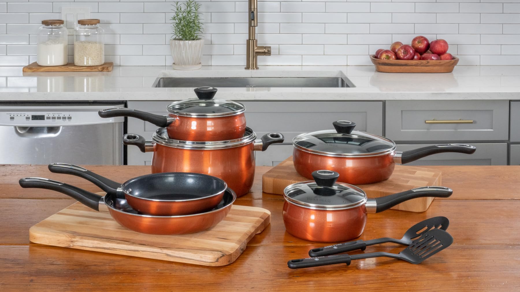 Paula Deen PD12PASSBK 12 Piece Cookware Set Black