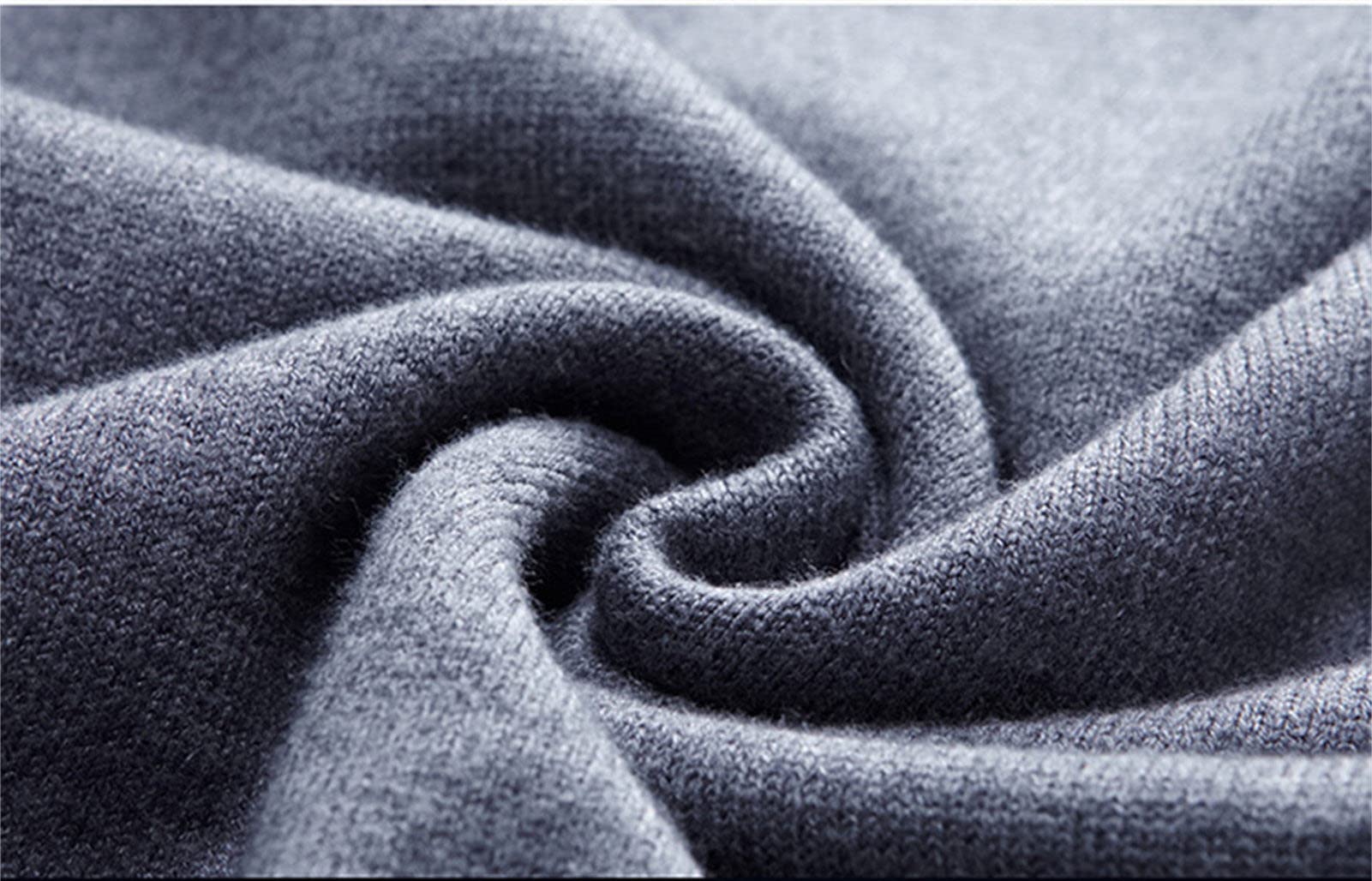 Mens Half Turtleneck Wool Blend Sweaters Thermal Soft Fleece Sweater Tops Casual Fit Thick Long Sleeve Pullover T-Shirt (Light Grey,Large)