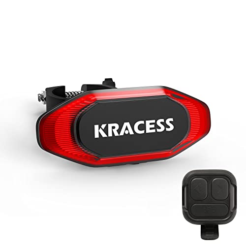 KRACESS KRS-K1 Bike Tail Light Turn Signals Smart Bicycle Rear Remote Control Light Turn Signals Cycling Safety Warning Brake Light (KRS-D1)