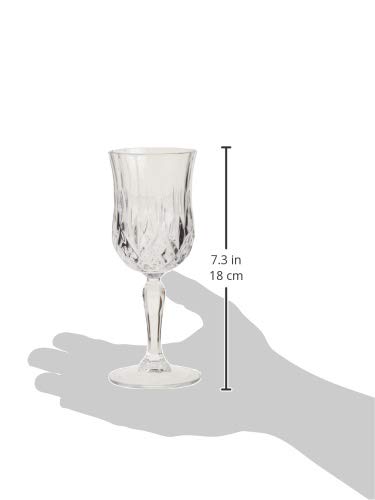 Lorren Home Trends Opera White Wine, 6 Count (Pack of 1)