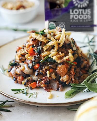 Lotus Foods Bulk Organic Forbidden Black Rice β Gluten-Free, Gourmet & Certified Organic Heirloom Whole Grain Rice, 11 pounds (1 pack)