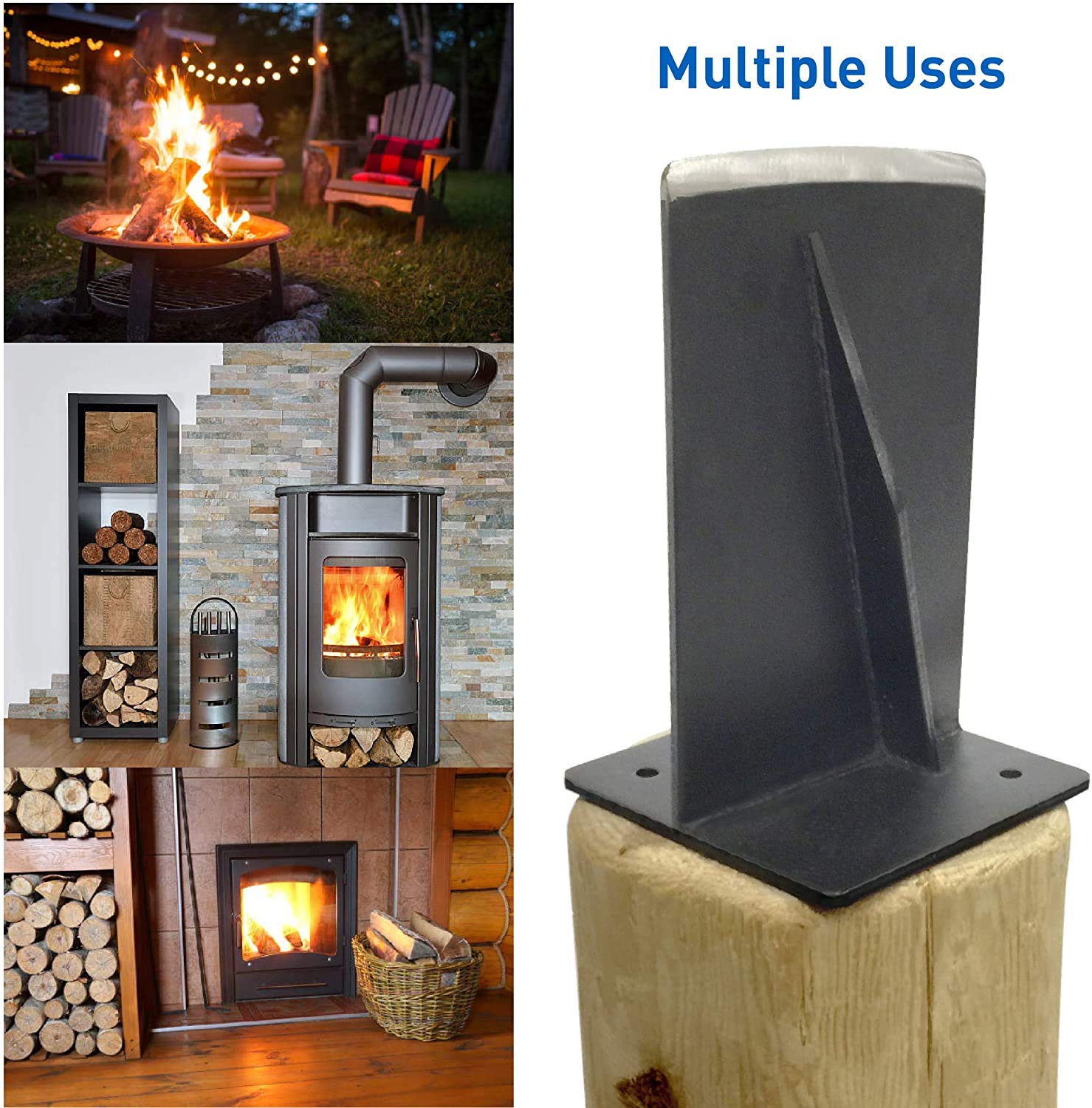 Kindling Jack Jr.- The Firewood Kindling Tool Wood Log Splitter Blade Wedge - Replaces Hand Axes