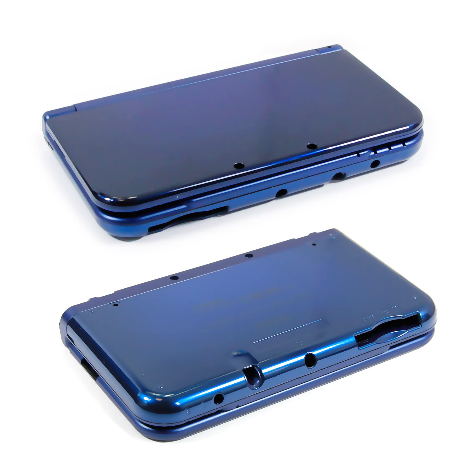 New3DS XL Housing Case Shells Blue Color 5 PCS Set Replacement, for Nintendo New 3DS XL LL New3DSXL Handheld Game Console, Outer Casing Faceplate Top Back Cover Plates Spare Parts Accessories