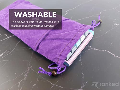 Ranked Travel Sleeve for Mechanical Gaming Keyboard | Extra Cable Storage Pouch | Dustproof (Fits 60-75% Size Keyboards, Indigo)