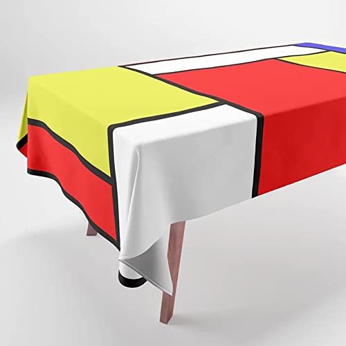 NUER Colorful Geometric Printed Tablecloths Home Decor Rectangular Party Tablecloths Stain Resistant Tablecloth Dust Cover A9 140x210cm