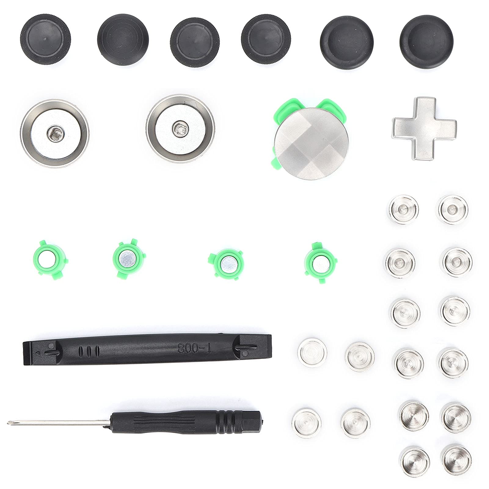 Metal Controller Buttons, Accessories Repair Kit Bundle Comfortable Hand Feel Adjustable Height Easy Installation Portable for Repair Parts
